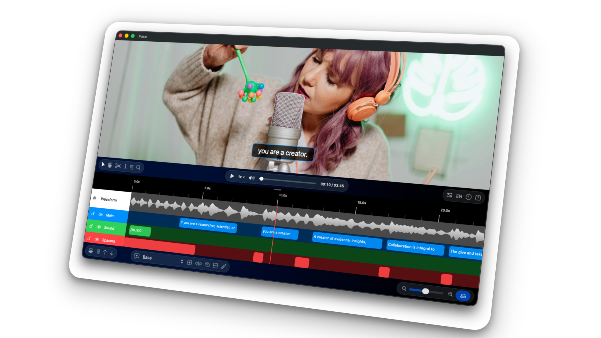 Fuse Caption Studio – Just like that.